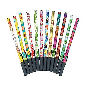 Fun Express Tropical Themed Pen Assortment - 72 Pieces - Classroom Giveaways and Stationary Supplies