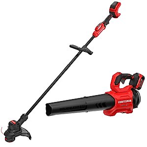 CRAFTSMAN V20* BRUSHLESS RP WEEDWACKER String Trimmer & Blower Combo Kit (5.0Ah)(5.0Ah) (CMCK497P1)