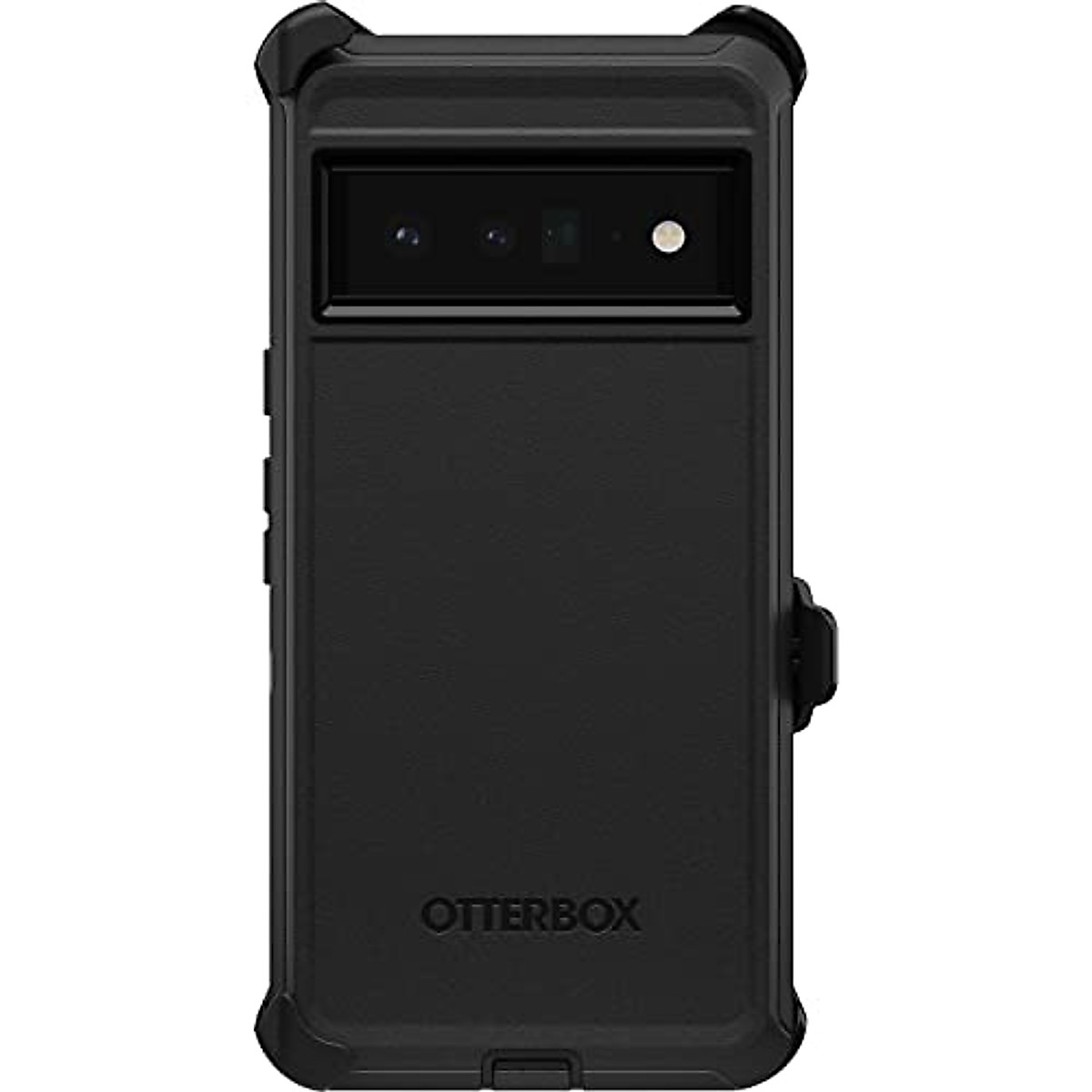 OtterBox Pixel 6 Pro Defender Series Case - BLACK, rugged & durable, with port protection, includes holster clip kickstand