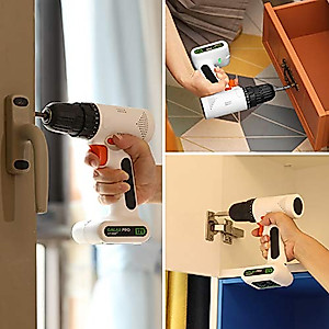 GALAX PRO 12V Light Weight Cordless Drill Driver with Work Light, Max Torque 18N.m, 3/8 Inch Keyless Chuck, 17+1 Position, Single Speed 0-800RPM, Streamlined Design