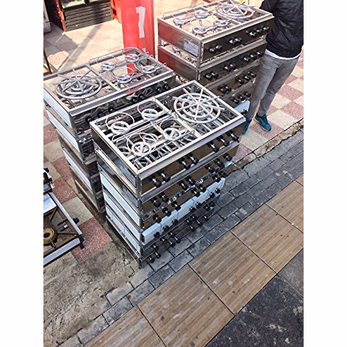 4 Small and 1 Big Burner Combo Set Kunafa Konafa Kanafeh Kunafah Kunefe Stove for Cooking Quarry 4 Small Plates and 1 Big Plate Included Works with Propane Gas (LPG)