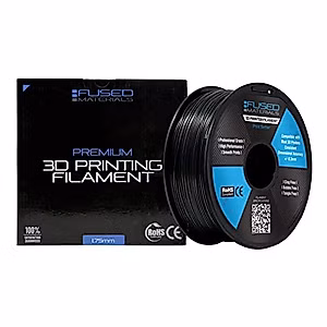 Fused Materials Black ASA 3D Printer Filament - 1kg Spool, 1.75mm, Dimensional Accuracy +/- 0.03 mm, (Black)
