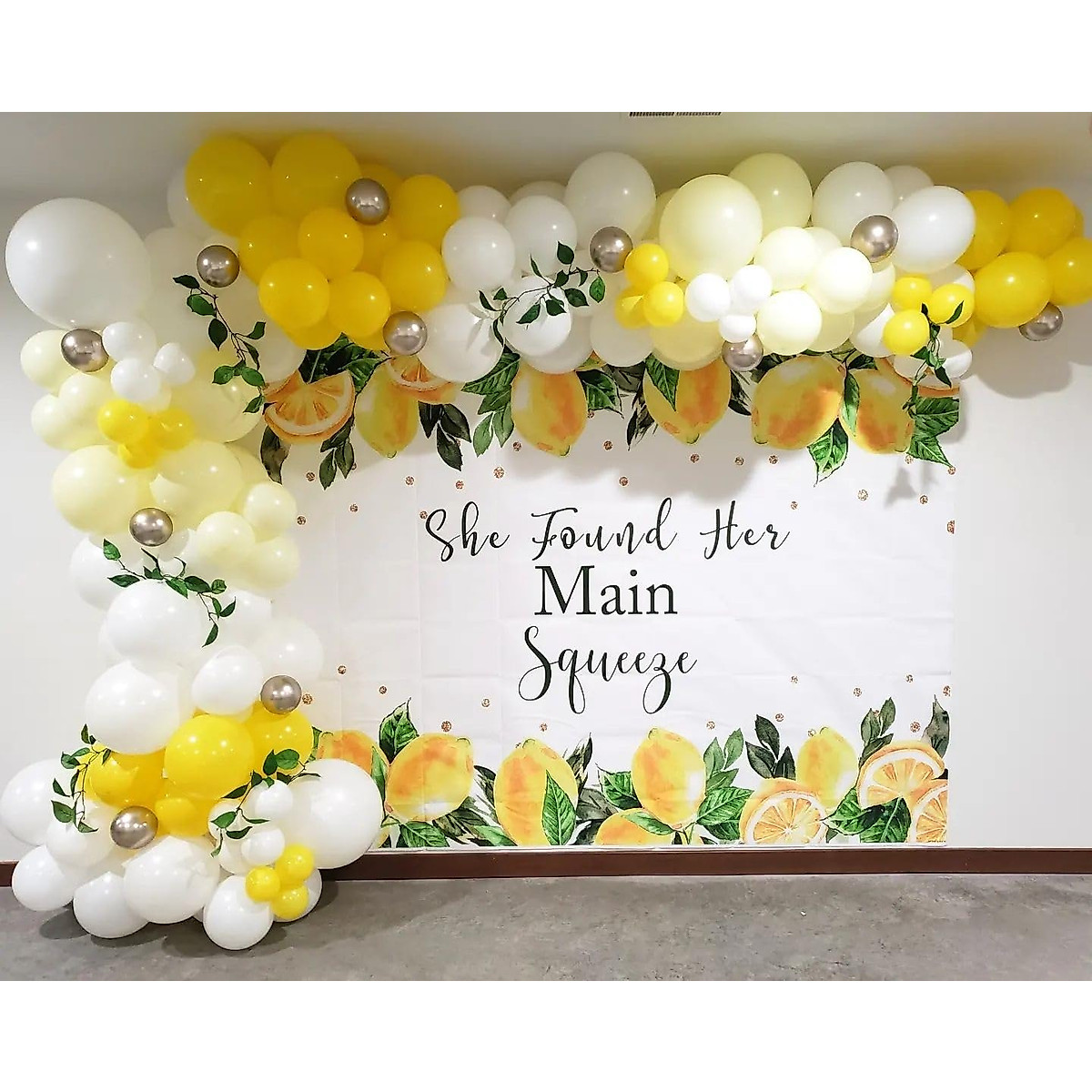 Yellow Balloon Garland Arch Kit, Lemon Daisy Honey Bee Theme Yellow Light Yellow White and Gold Balloons for Baby Shower Sunflower Sunset Sunshine Balloons Arch Party Decorations