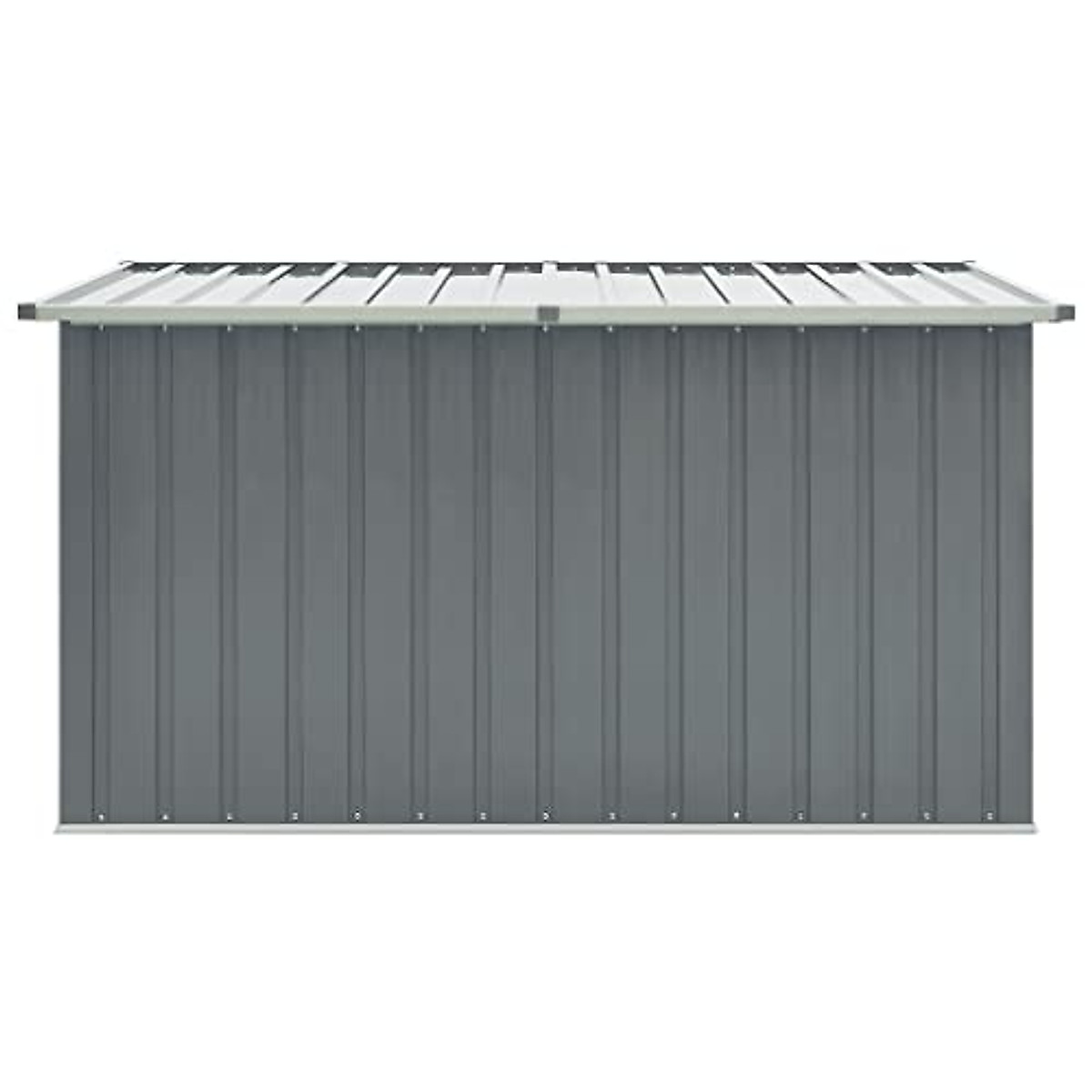 YEZIYIYFOB 416 gal Outdoor Garden Storage Deck Box Metal Steel Patio Storage Chest Container Storage Organizer Cabinet for Patio, Lawn, Backyard, Outdoor Gray + 67.3"x39"x36.6"