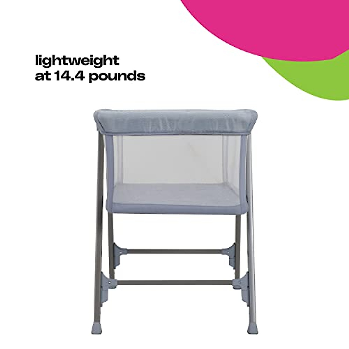Cosco SleepAway Bassinet, Breathable mesh Sides Provide Increased air Flow and Keep Baby Cooler, Organic Waves