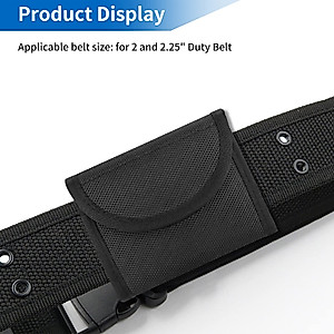 Glove Pouch for Duty Belt, Double Glove Holder Latex Disposable Pouch Nylon for Police Firefighter EMS Paramedic First Responders Ullnosoo for 2 and 2.25" Belt