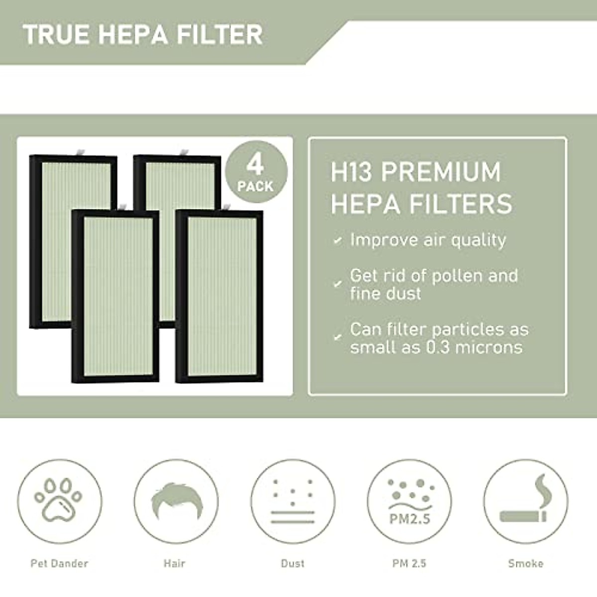 Dryer Advanced HEPA Filter Compatible with Dr. Brown's Clean Steam Baby Bottle Dryer Advanced, 4 Pack