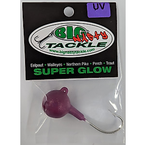 Big Nasty Tackle Super Glow Jaw Breaker Jig 2 1/4 oz (1 Pack) (Red)