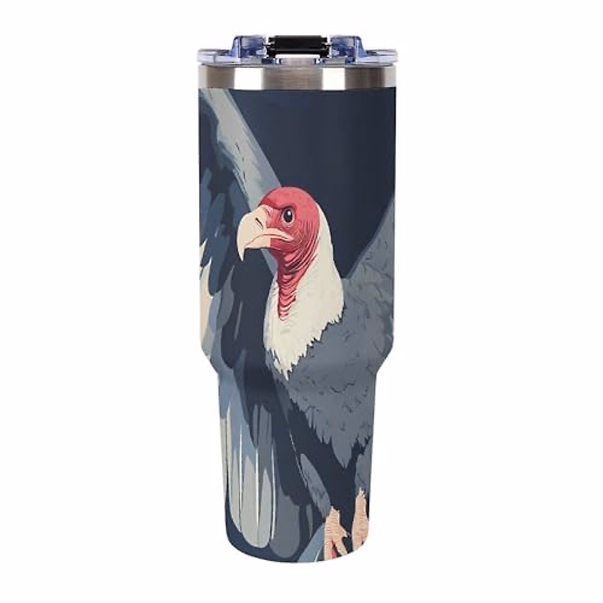 Flying Vulture Large Capacity Insulated Car Cup Travel Coffee Mug 40 Oz Reusable Tumblers with Straw and Lid