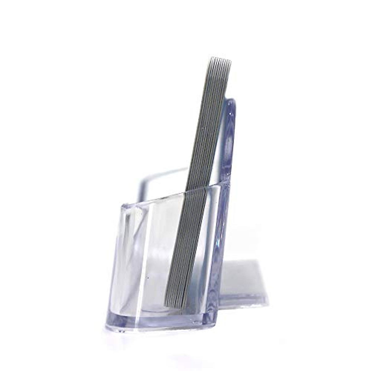 8 Pack Plastic Business Card Holder - Clear Business Card Case for Desk - Office Acrylic Business Card Stand Display