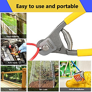 RECTOO Cable Wire Cutters (RT02), Forged from Heavy Duty Stainless Steel metal, 8 Inch small Wire Rope Cutter Tool upto 1/4" for stainless steel wire rope, bike brake cable, railing cable