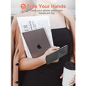 Invoibler Cell Phone Ring Holder Finger Kickstand, Adjustable Polished Metal Phone Grips Work for Magnetic Car Mount, Compatible with iPhone, Samsung, All Smartphone