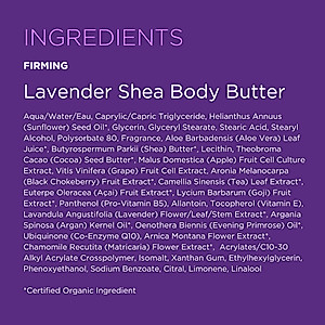 Andalou Naturals Body Butter, Lavender Firming Cream,8 Oz, Shea Butter, Cocoa Butter & Primrose Oil, Body Moisturizer for Dry Skin, Vegan