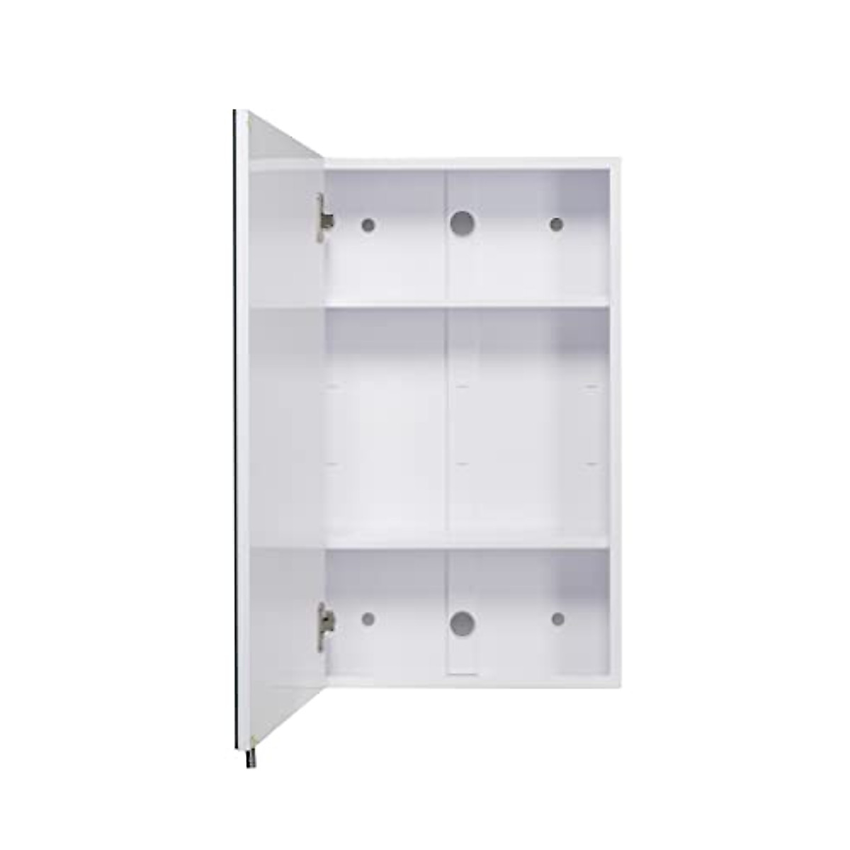 Croydex Dawley Single Door, Surface Mount Flexi-Fix Easy Hanging System Medicine Cabinet, 20 in (W) x 26 in (H), White Steel