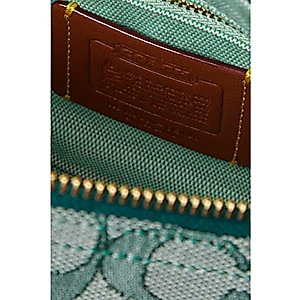 Coach Signature Jacquard Demi Bag Green Green One Size