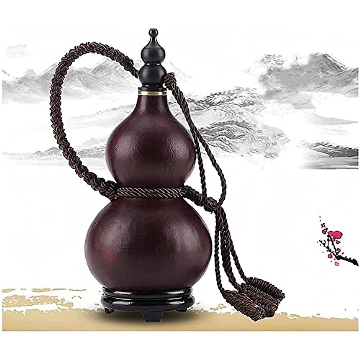 Water Bottle Flask,Pure Natural Gourd,Outdoor Portable Water Bottle,Water and Wine,Cork Water Bottle,Water Bottle for Men and Women,Crafts Pendant,Beeswax LeakProof 900ML