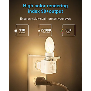 OuuKoo Salt Lamp Bulbs - 15 Watt Light Bulbs for Scentsy Wax Warmer - C7 Replacement Bulbs for Plug in Wax Diffuser- Warmwhite - Dimmable,15 Packs