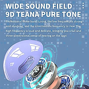 BIERELAOZI Wireless Earbuds Mini Bluetooth Headphones Earphones with Fast Charging Case, Noise Canceling Headset in-Ear Stereo Ear Buds Earphones for TV Smart Phone Computer Laptop Sports