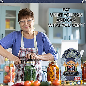 Canning Lids-Canning Lids Wide Mouth-Canning Jar Lids-Wide Mouth Canning Lids-Can Lids-Jar lids- For Jars Canning Lids 50pk (Blue)