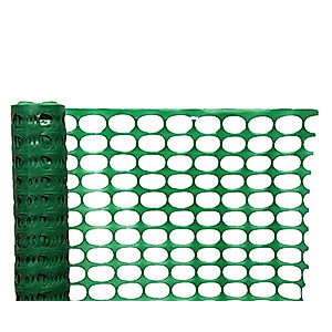 BISupply 4 FT Safety Fence – 100 FT Plastic Fencing Roll for Construction Fencing Pet Fencing and Event Fencing, Green