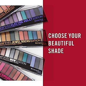 Rimmel London Magnif'Eyes Eyeshadow Palette, 12 Shades, Blendable Formula, Versatile, 005, Spice, 0.5oz