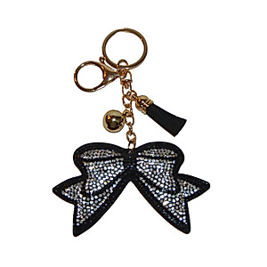 Popfizzy Cheer Bow Keychain, Bling Backpack Key Chain for Cheerleaders, Rhinestone Cheerleading Purse Charms