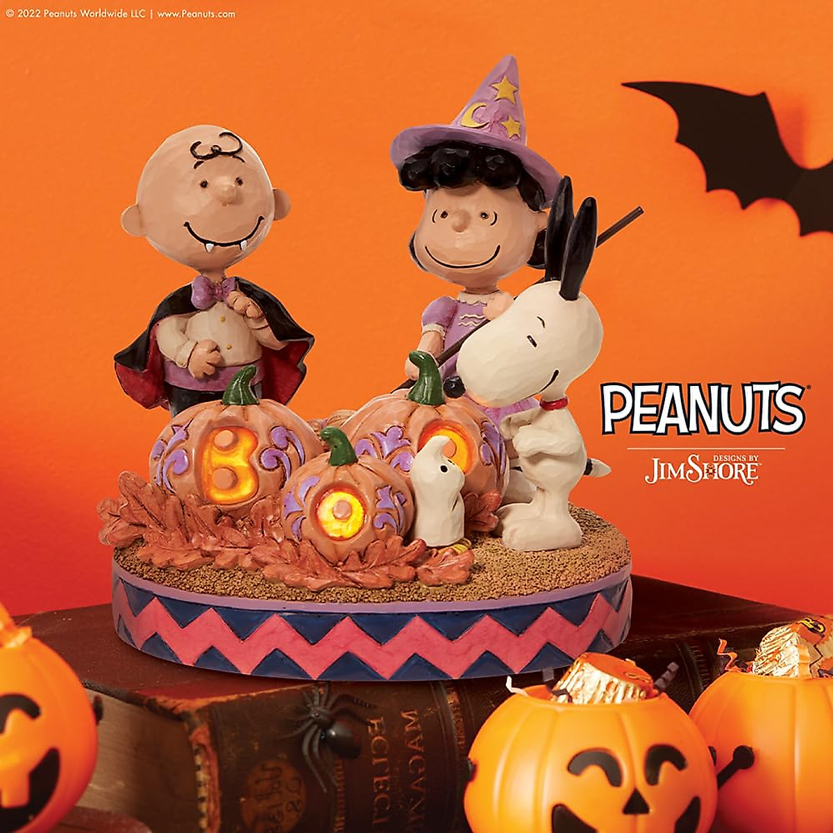 Enesco Peanuts by Jim Shore Peanuts The Gang Dressed for Halloween Figurine, 5.55 Inch, Multicolor