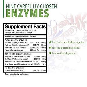 Ample Nutrition Digestive Enzyme for Dogs & Cats, 7.05oz - Tasteless Powdered Blend