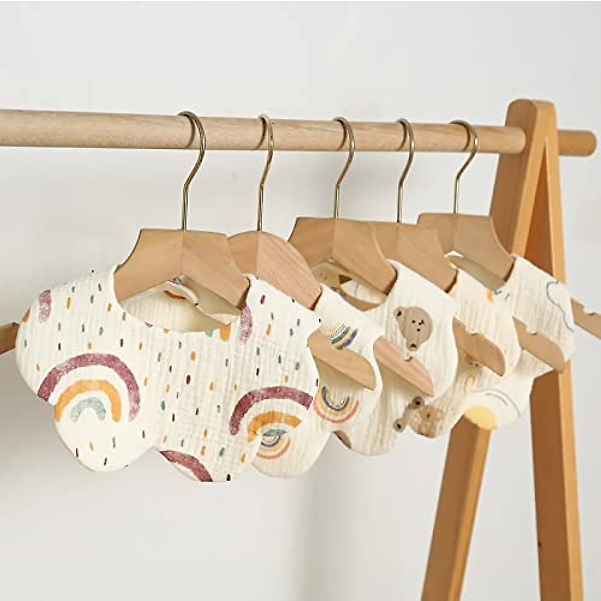 REBE & CO Baby bibs, muslin 6 layers, Organic 100% Cotton for Drooling, for boy and girl newborn, absorbents, unisex, boho