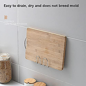 WNPXQNT 2 Pcs Wall Mounted Pot Lid Holder, Stainless Steel Cutting Board Holder, Pot Lid Rack Rest Stand, Lid Organizer Pot Hangers for Kitchen,Bathroom, Cabinets