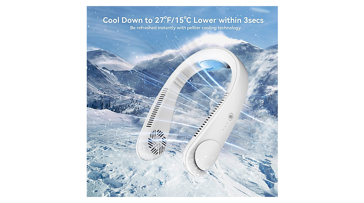 Portable Air Conditioner Neck Fan, Personal Neck Fan Cooler, Hands Free ...