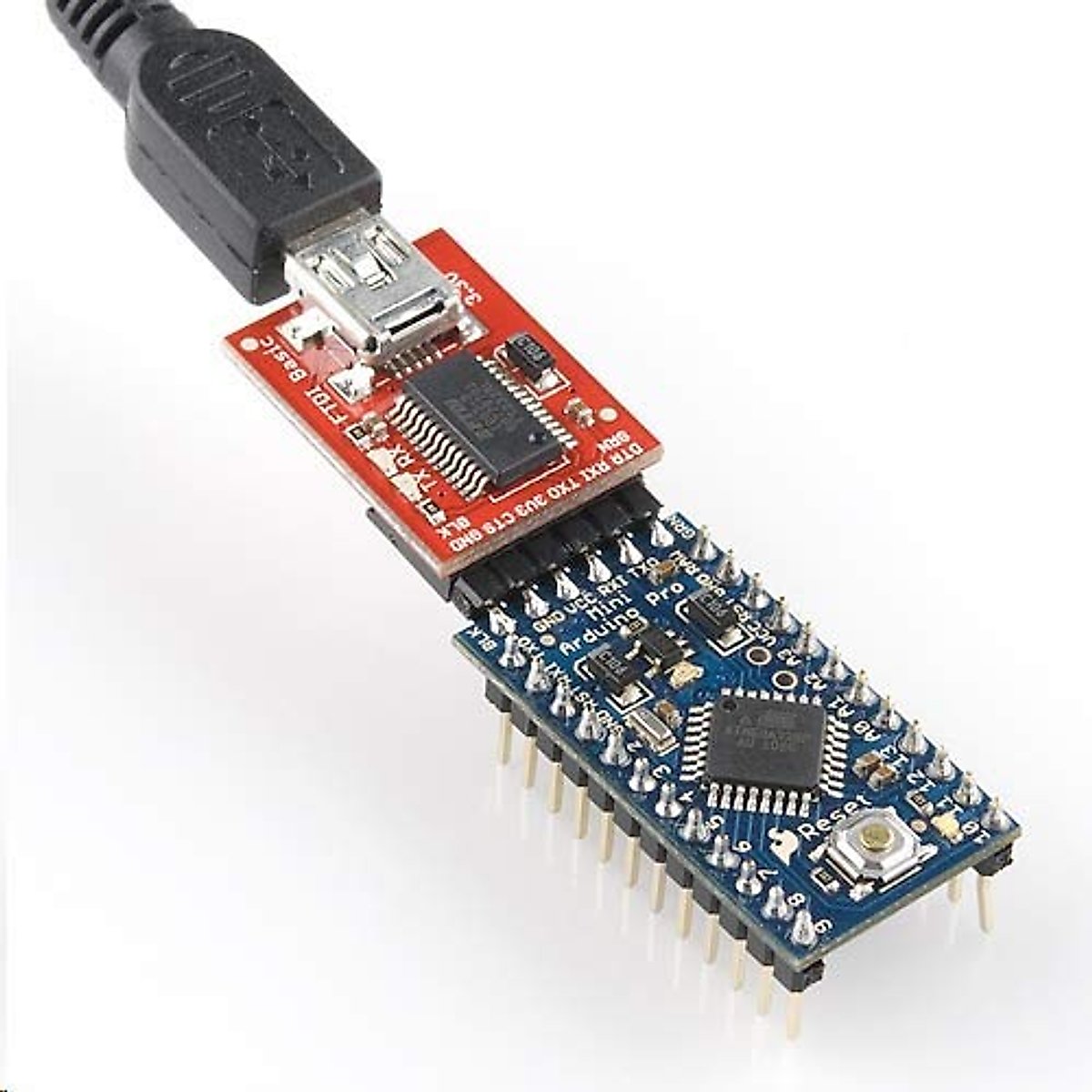 SparkFun FTDI Starter Kit - 3.3V - What You Need to get Started with FTDI FT232RL USB to Serial IC Compatible with Arduino or General Serial Applications USB Mini-B