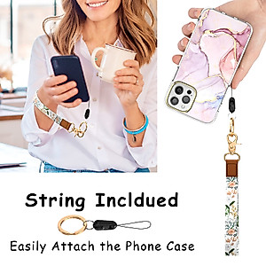 Hsxnam Wrist Lanyard Key Chain, Cute Wristlet Strap Keychain Holder for Women Keys Car Airpods ID Badges Phone, White Flower…