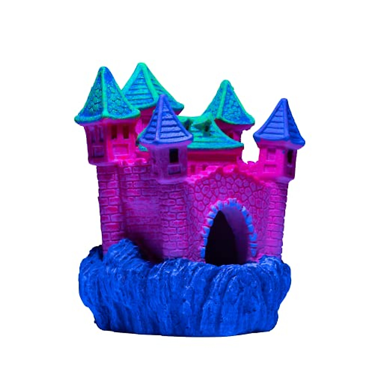 GloFish Extra Large Castle Ornament, 1 Count, Decor for Aquariums