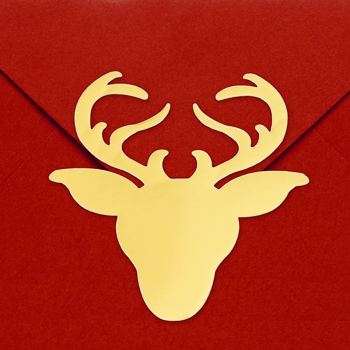Whaline 500Pcs Christmas Gold Seal Stickers Elk Self-Adhesive Envelope Stickers 1.8 Inch Xmas Reindeer Golden Foil Sticker Lables for Christmas Wedding Party Invitations Greeting Cards Craft Decor