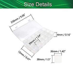 Yinpecly Component Storage Box 230x120x40mm Adjustable Divider Grids Removable Compartment PP Organizer for Jewelry Beads Earring Container Tool Fishing Hook Small Accessories 1Pcs