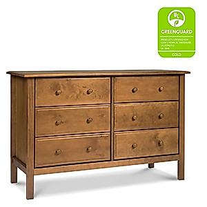 Davinci Jayden 6-Drawer Double Wide Dresser in Chestnut, Greenguard Gold Certified
