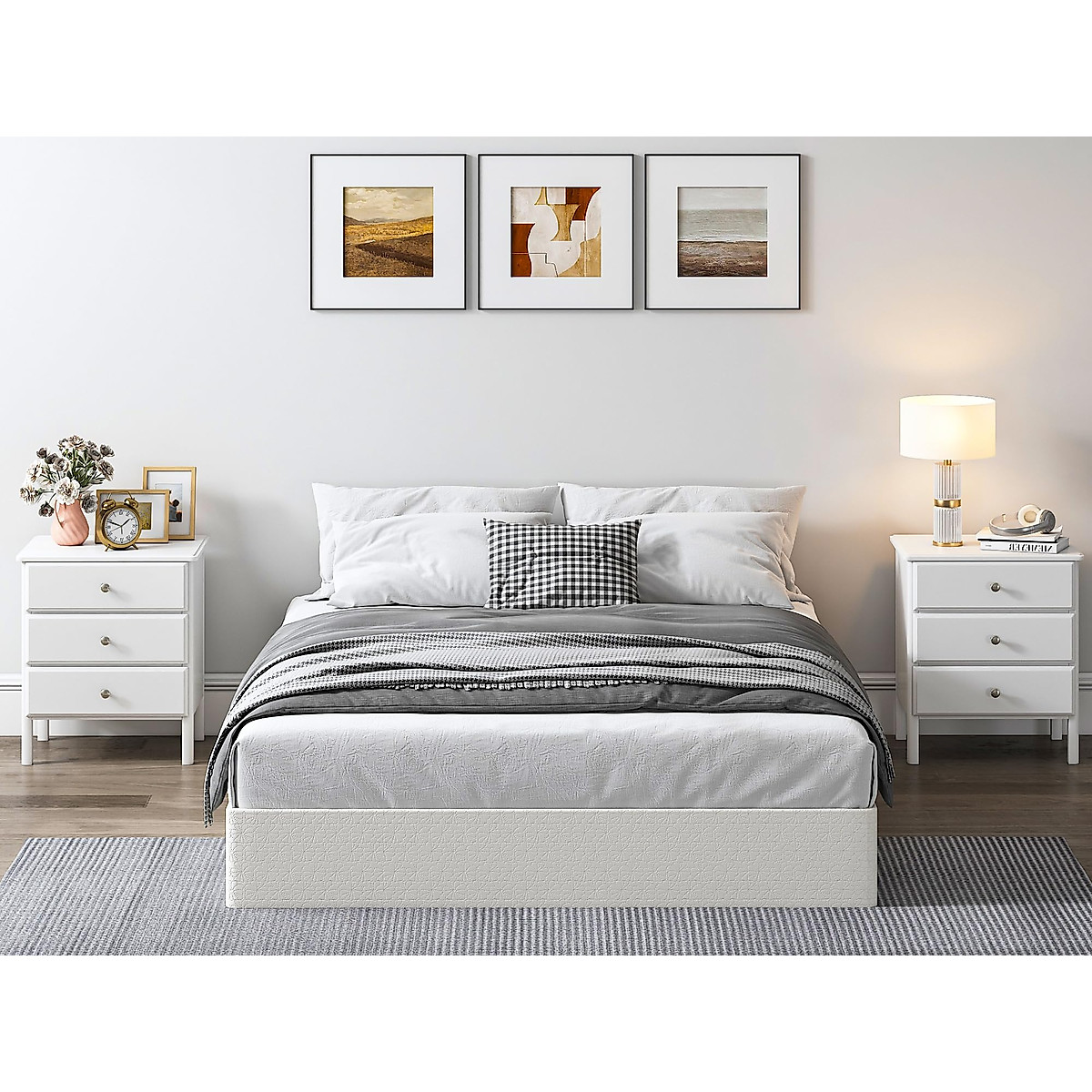 QEROMY 9 Inch High Profile Box Spring, Sturdy Metal Frame Mattress Foundation, Easy Assembly, Quiet & Noise-Free, Queen Size