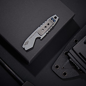 OKNIFE Otacle 2 Mini Titanium Bottle Opener, EDC Pry Bar with Hexagonal Wrench(Grey)