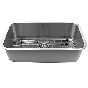 Nantucket Sinks NS3018-10-16 30" Large Rectangle, Stainless Steel Undermount Kitchen Sink