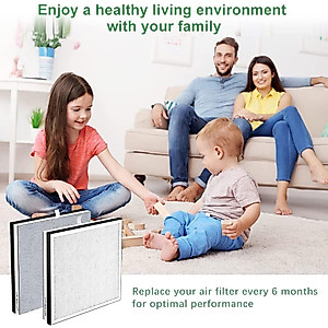 JASENG For Purezone Air Purifier Replacement Filter Compatible with Pure Enrichment PureZone 3-in-1 Air Purifier(PEAIRPLG) PEAIRFIL, 3-in-1 H13 True HEPA Filter