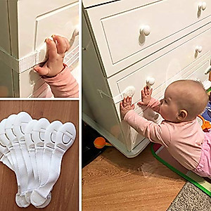 Child Lock Protection of Children Locking Doors for Children's Safety Kids Safety Plastic Protection Safety Lock (White)