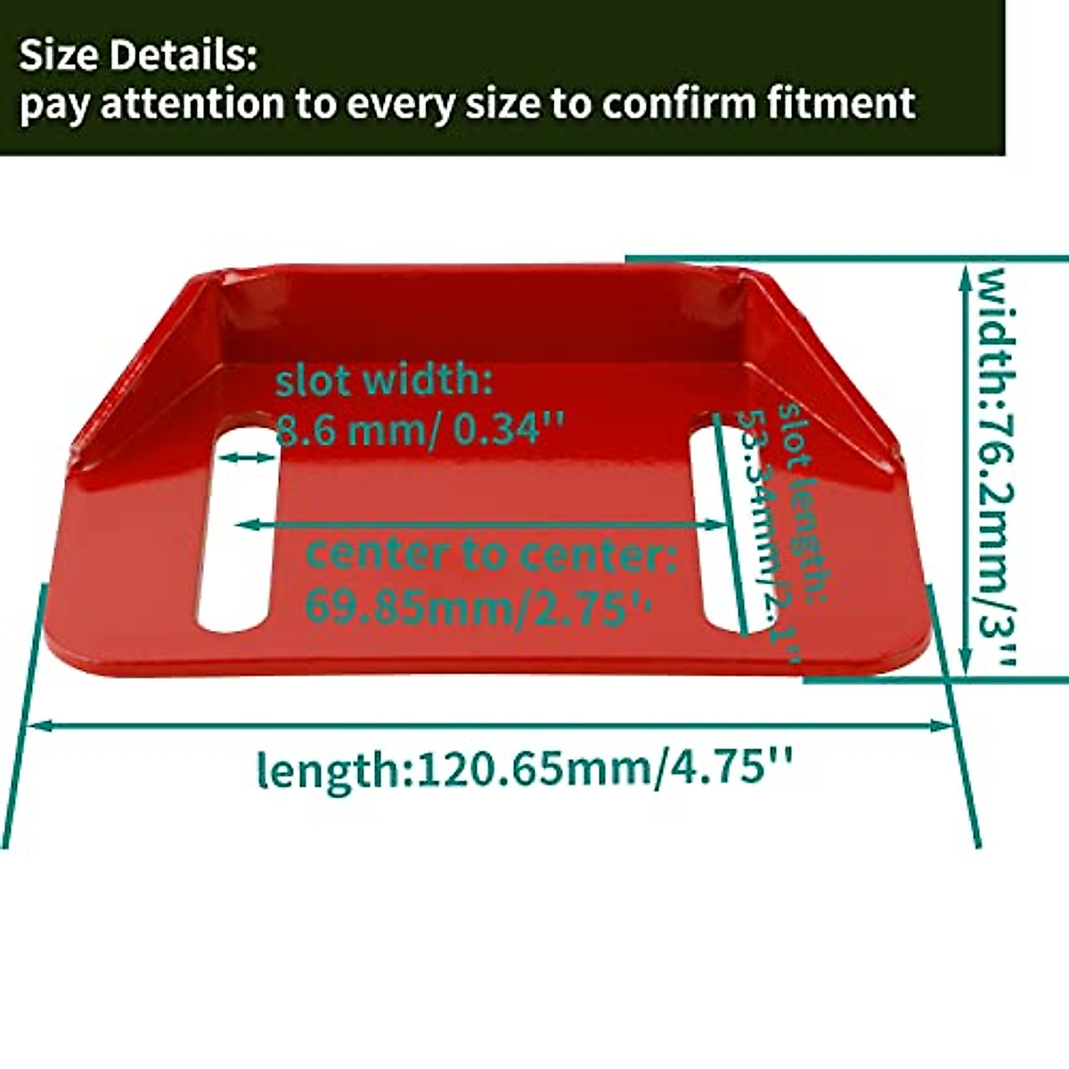 SIMPERAC 784-5580 Skid Shoes for MTD 784-5580-0637 Slide Plates Fits for Cub Cadet Craftsman Snow Blower with Mounting Hardware (2 Red Packs)
