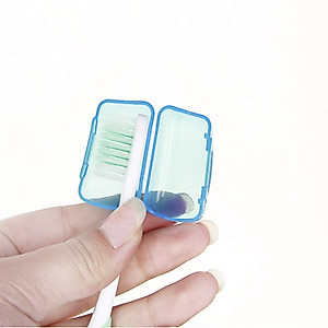 OUNONA 30pcs Toothbrush Head Cover Portable Toothbrush Cap Protective Case for Outdoor Travel Camping (Random Color)