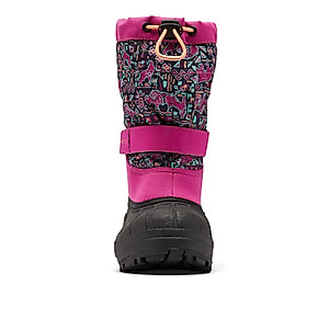 Columbia Toddler Unisex Powderbug Plus II Print, Wild Fuchsia/Bright Nectar, 4