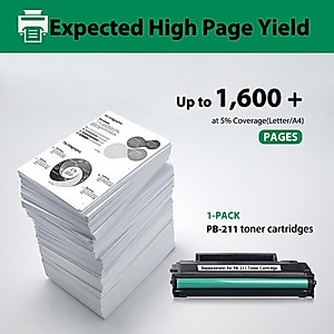 PB-211 Toner Cartridge Replacement for Pantum PB-211 PB-211EV Toner Cartridge Work with P2502w M6552NW P2500W M6550 M6550W M6550N M6600 M6600W M6600N P2500 P2500NW (1 Pack,1600 Pages)
