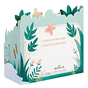 Hallmark Paper Wonder Pop Up Baby Shower Card for New Parents (Jungle Animals) Welcome New Baby, Congratulations