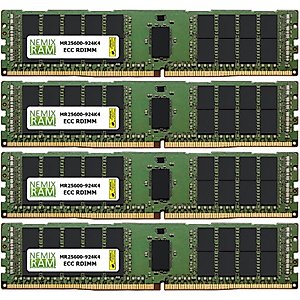 256GB 4x64GB DDR4-3200 PC4-25600 2Rx4 RDIMM ECC Registered Memory by NEMIX RAM