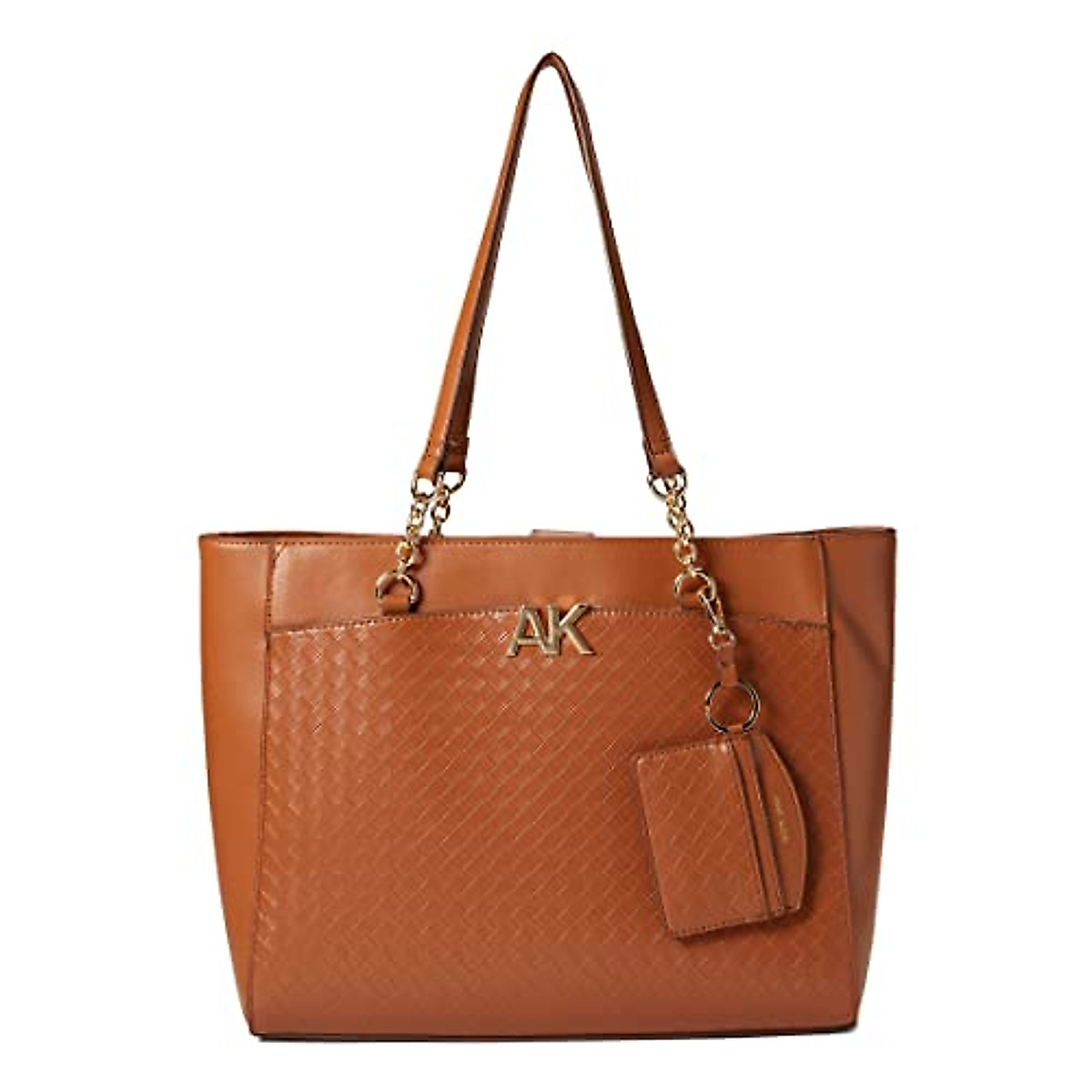 Anne Klein Woven Tote w/Card Case Ginger Biscuit/Ginger Biscuit One Size