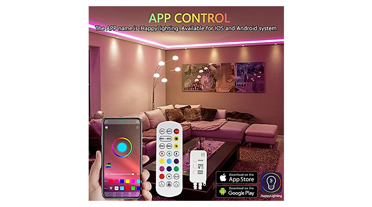 Smart Bluetooth LED Controller with Music Sync & Remote